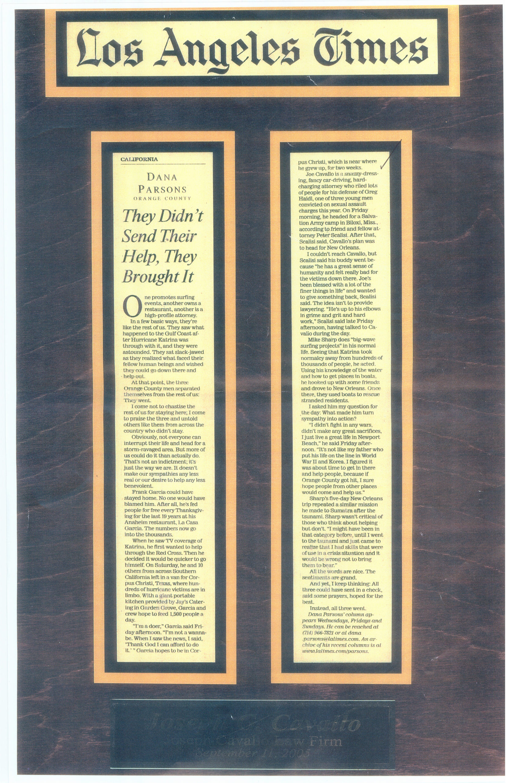 News and Media - Joseph G. Cavallo Attorney